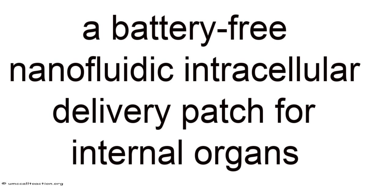 A Battery-free Nanofluidic Intracellular Delivery Patch For Internal Organs