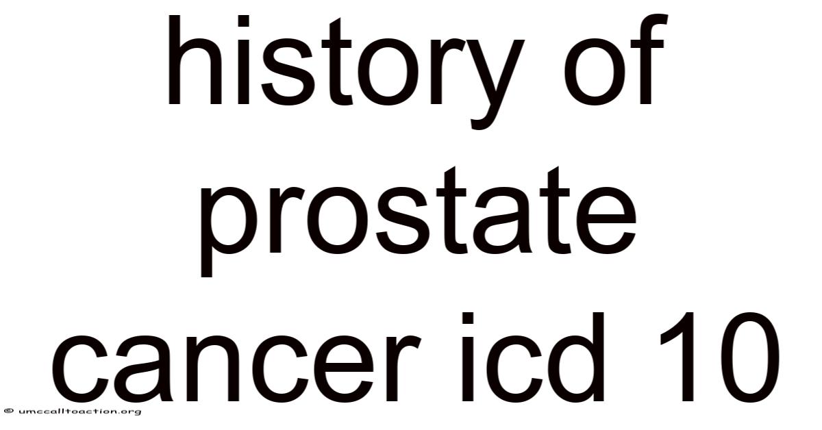 History Of Prostate Cancer Icd 10