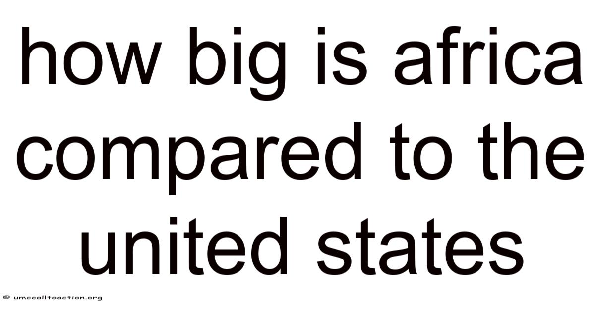 How Big Is Africa Compared To The United States