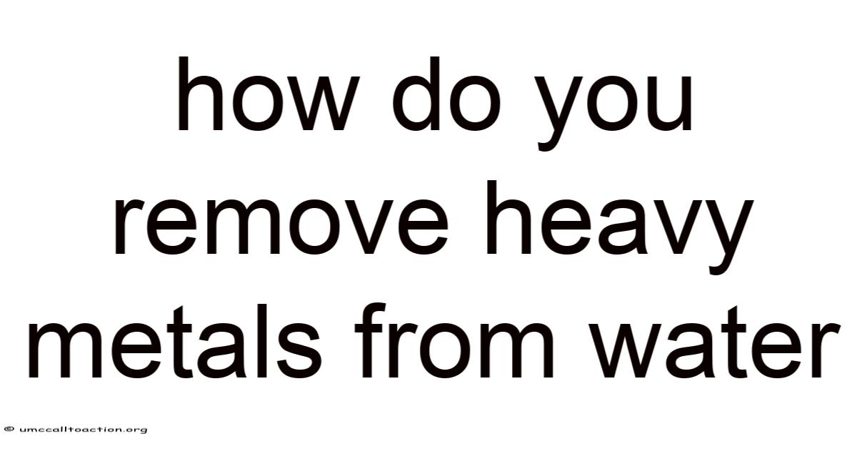 How Do You Remove Heavy Metals From Water