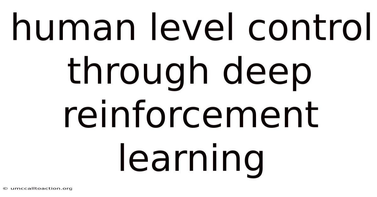 Human Level Control Through Deep Reinforcement Learning