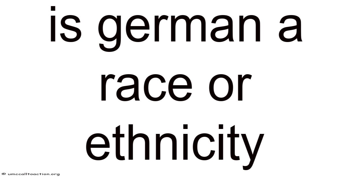 Is German A Race Or Ethnicity