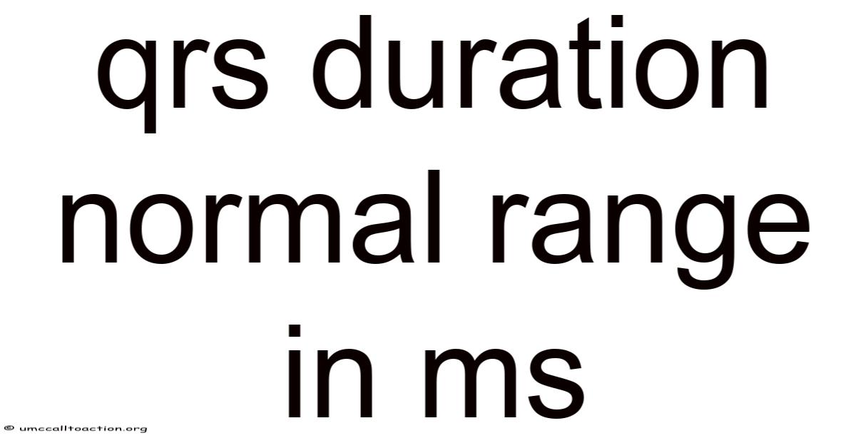 Qrs Duration Normal Range In Ms