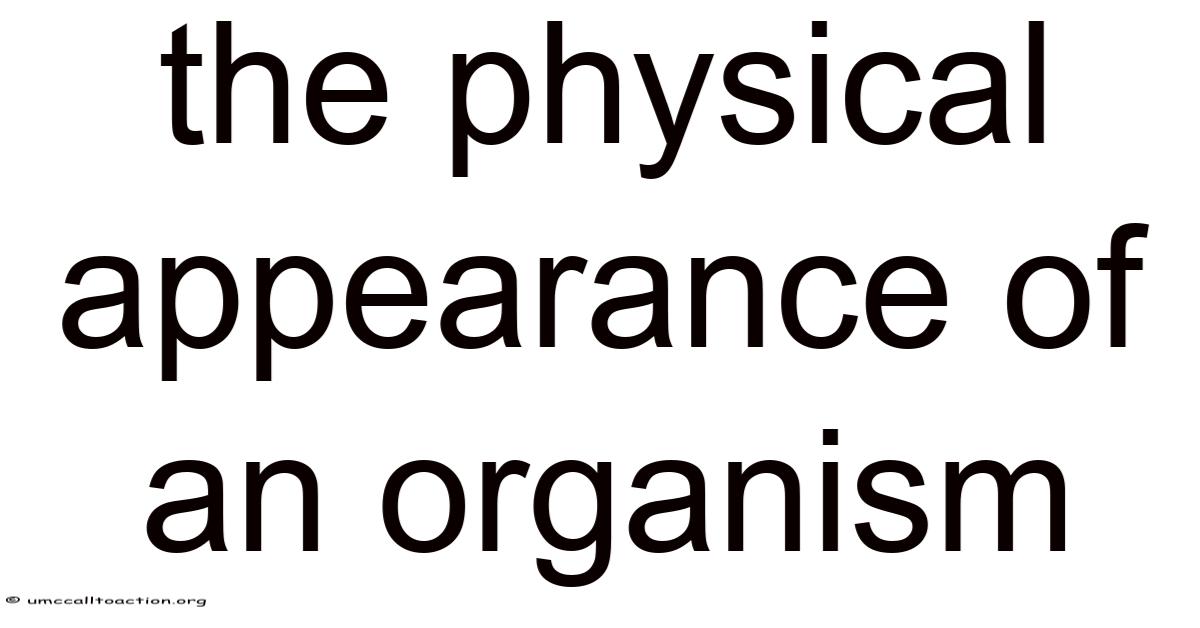 The Physical Appearance Of An Organism